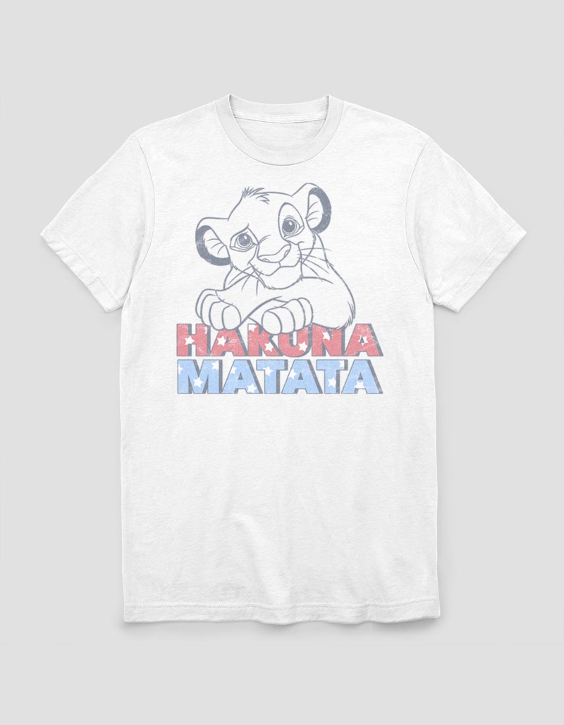THE LION KING Americana Simba Unisex Tee - WHITE | Tillys
