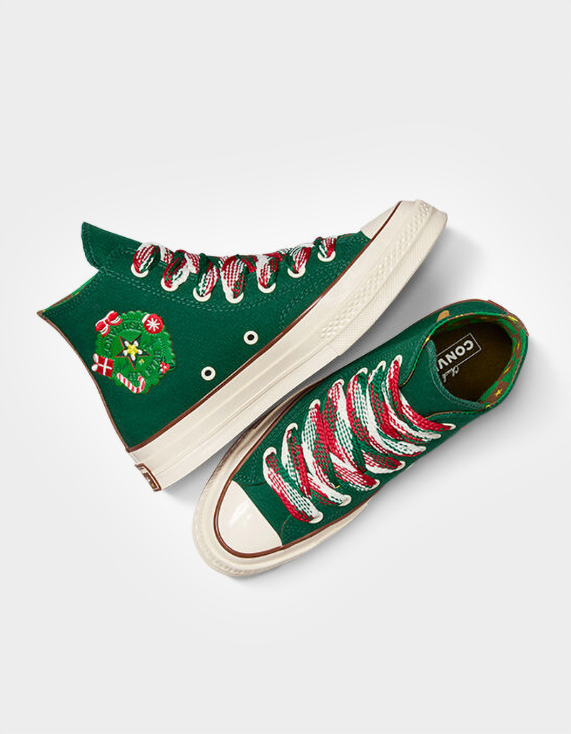 CONVERSE Chuck 70 Christmas High Top Womens Shoes - GREEN | Tillys