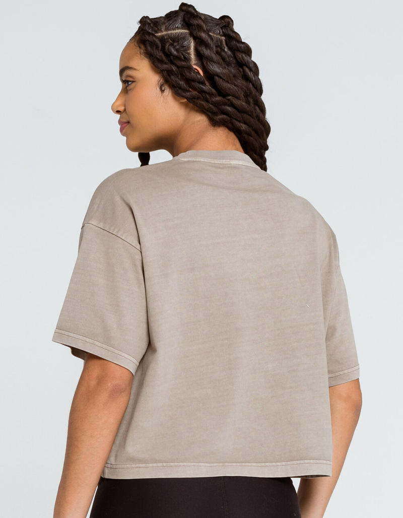 REEBOK Classics Natural Dye Womens Light Brown Crop Tee - LIGHT BROWN ...