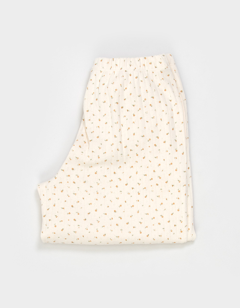 Full Tilt Ditsy Pointelle Girls Pants Cream Combo S Tillys