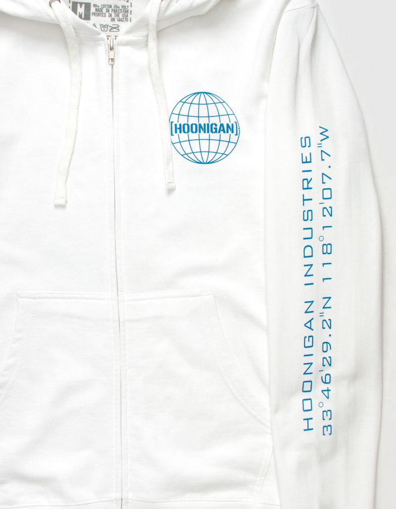 HOONIGAN Marina Mens Zip Hoodie - WHITE - L | Tillys