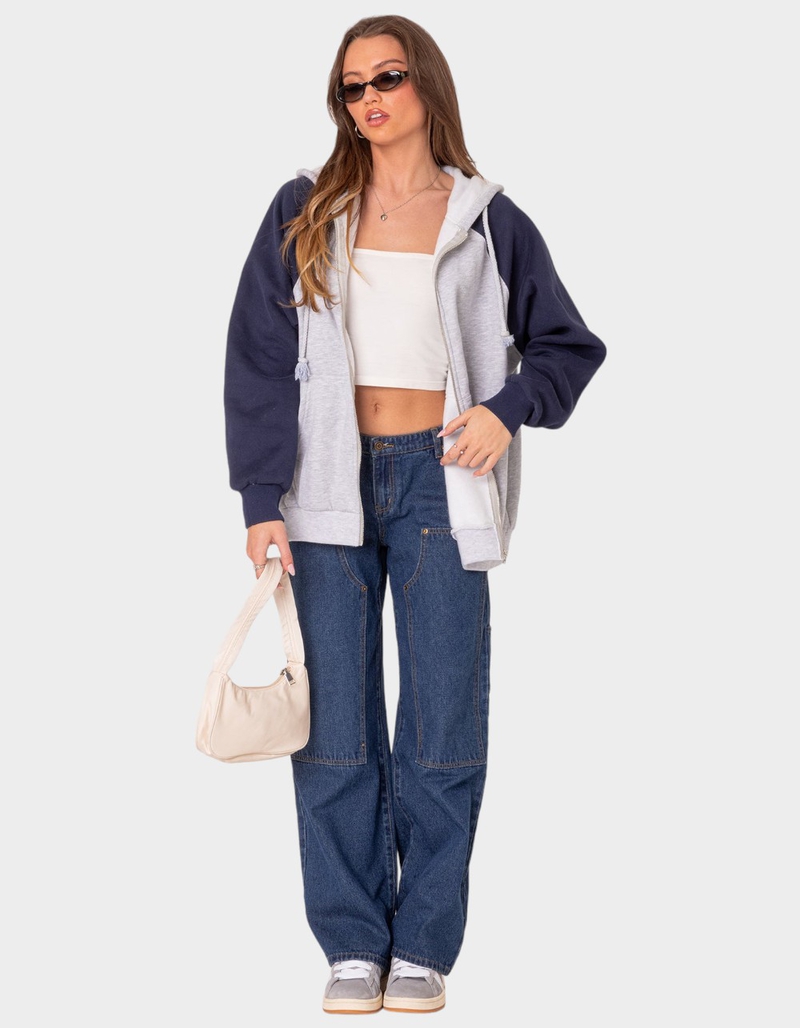 EDIKTED Oslo Zip Up Hoodie - GRAY | Tillys