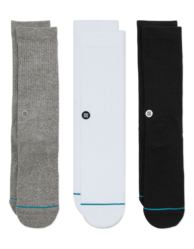 STANCE Icon 3 Pack Mens Crew Socks - MULTI | Tillys