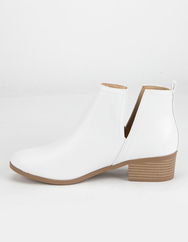 SODA Chop Out Low Womens White Booties - WHITE - 7 | Tillys