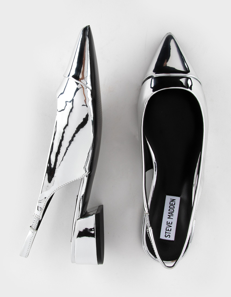 STEVE MADDEN Christann Slingback Block Heel Womens Shoes - SILVER | Tillys