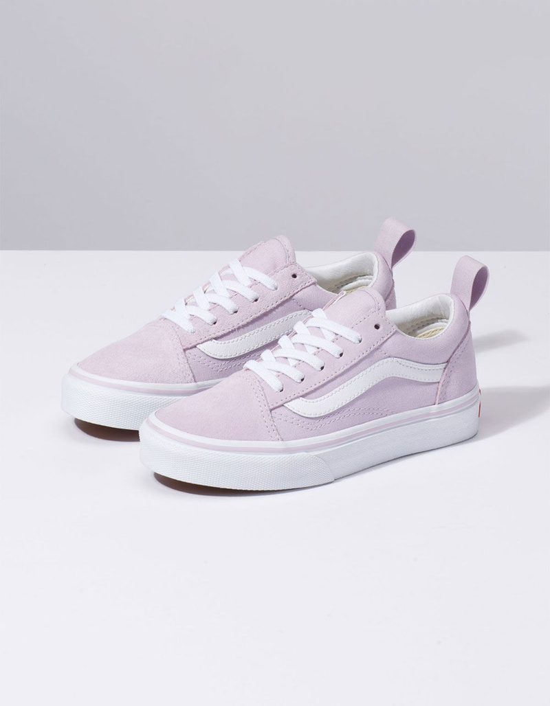 VANS Old Skool Elastic Lavender Fog & True White Girls Shoes - LAVENDER ...