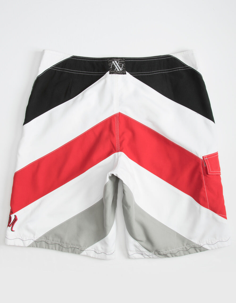 ATWATER Control Mens Boardshorts - BLK/WHT/RED - 38 | Tillys