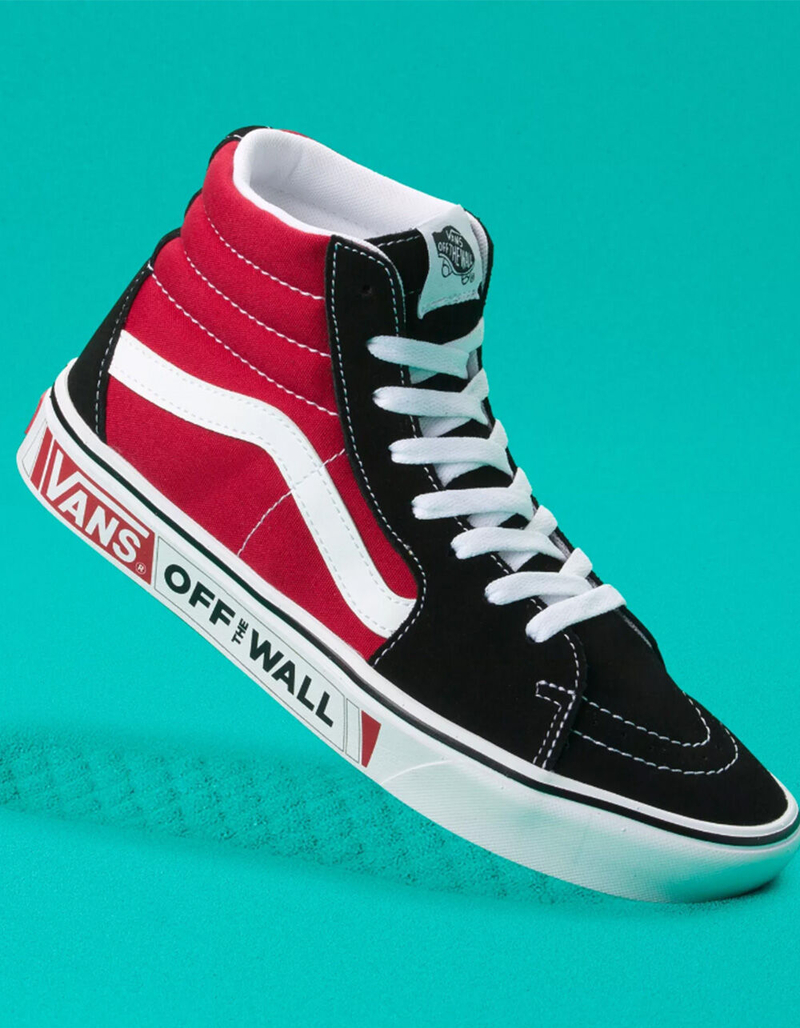 VANS Future Standard ComfyCush Sk8-Hi Shoes - BLACK/CHILI PEPPER - M7.5 / W9 | Tillys