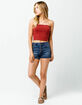 VOLCOM Vol Stone Dark Blast Womens Denim Shorts - DARK BLAST | Tillys