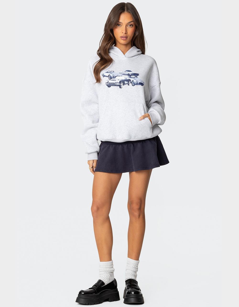EDIKTED Retro Rides Hoodie - GRAY | Tillys