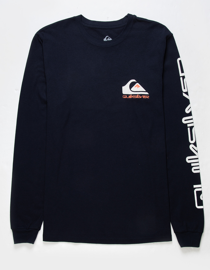QUIKSILVER Omni Logo Mens Long Sleeve Tee - NAVY | Tillys
