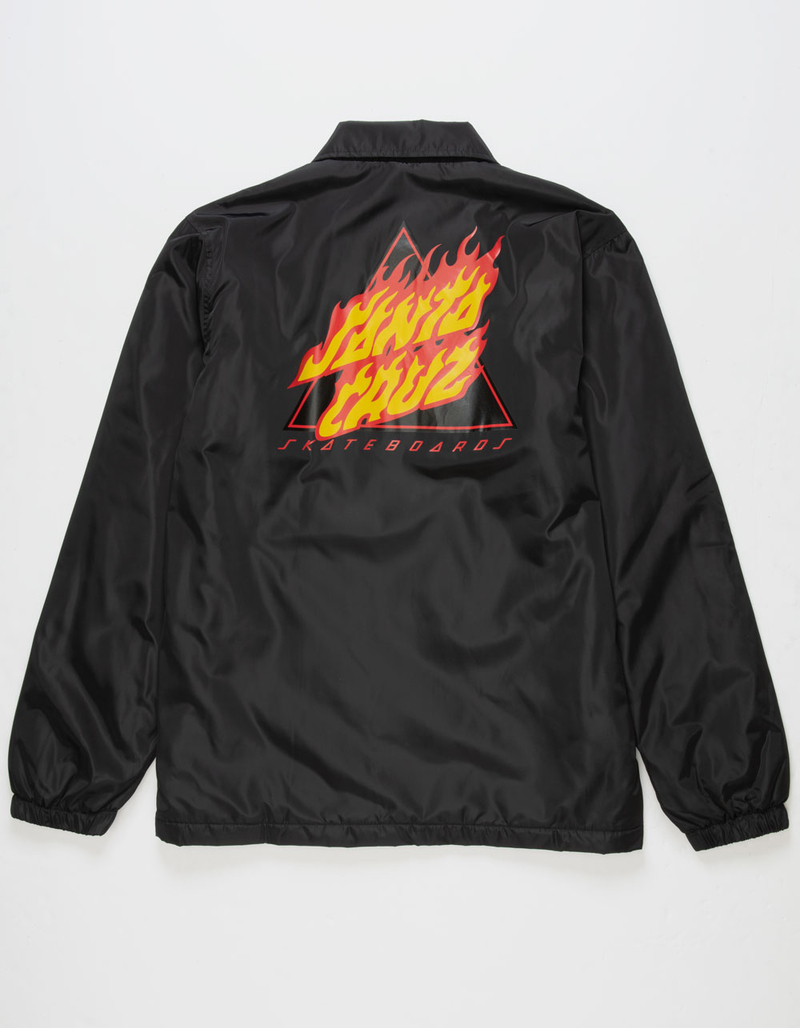 SANTA CRUZ Flamed Not A Dot Mens Coaches Jacket - BLACK - L | Tillys
