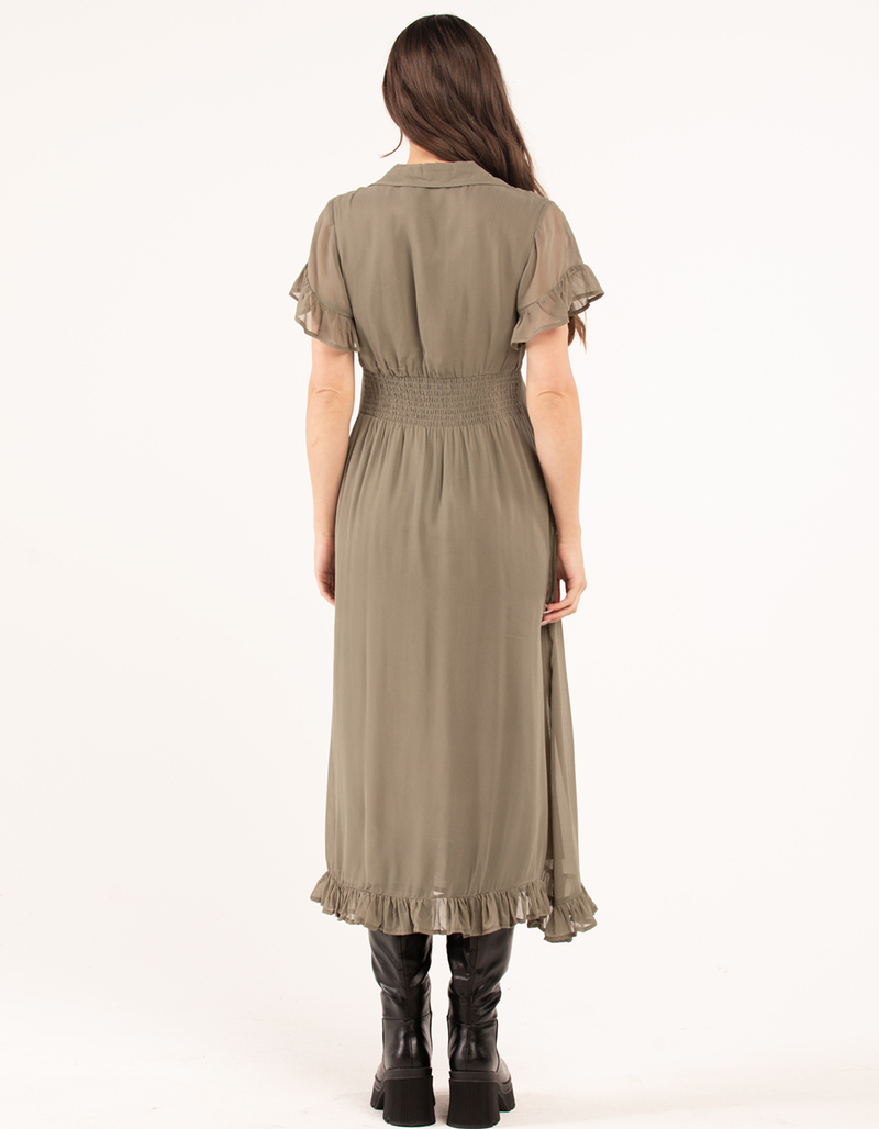 BDG Urban Outfitters Jessica Button Maxi Dress - GREEN - XL | Tillys