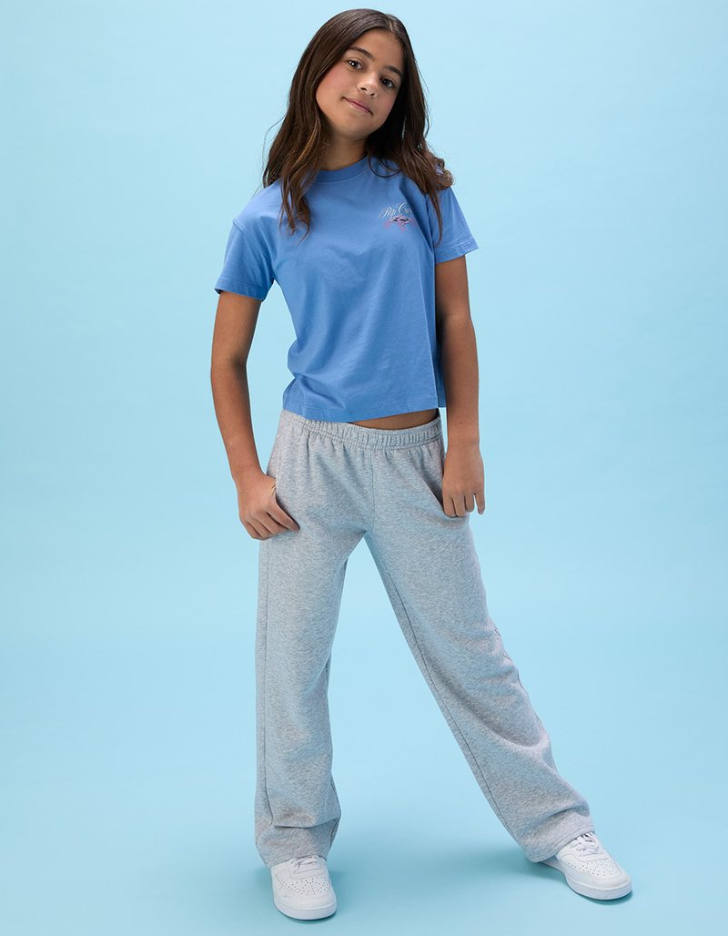 FULL TILT Girls Wide Leg Sweatpants - HEATHER GRAY | Tillys