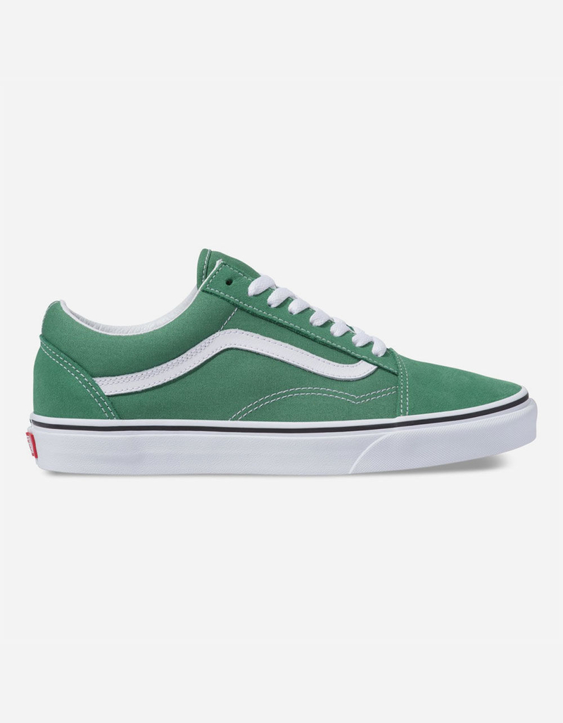VANS Old Skool Deep Grass Green & True White Shoes - DEEP GRASS GREEN ...
