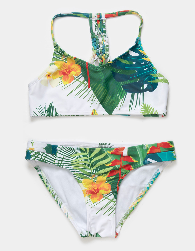 CORAL & REEF Emilia Girls Bralette Bikini Set - WHITE COMBO | Tillys