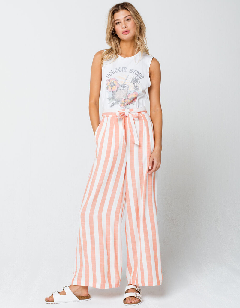 VOLCOM Coco Beach Womens Belted Pants - WHITE COMBO | Tillys
