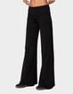 EDIKTED Wide Leg Fold Over Pants - BLACK | Tillys