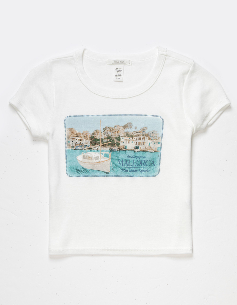 FULL TILT Mallorca Girls Baby Tee - NATURAL - M | Tillys