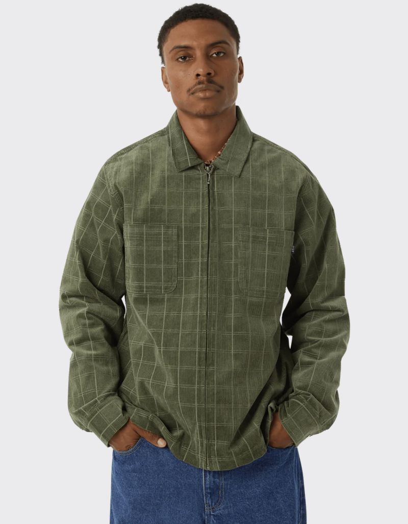 HUF Trenton Zip Mens Shacket - OLIVE | Tillys