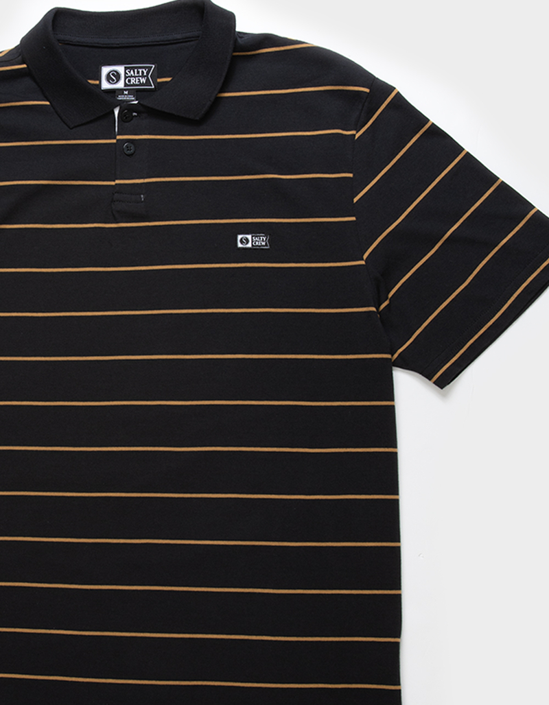 SALTY CREW Ahoy Knit Polo Mens Shirt - BLACK - XL | Tillys