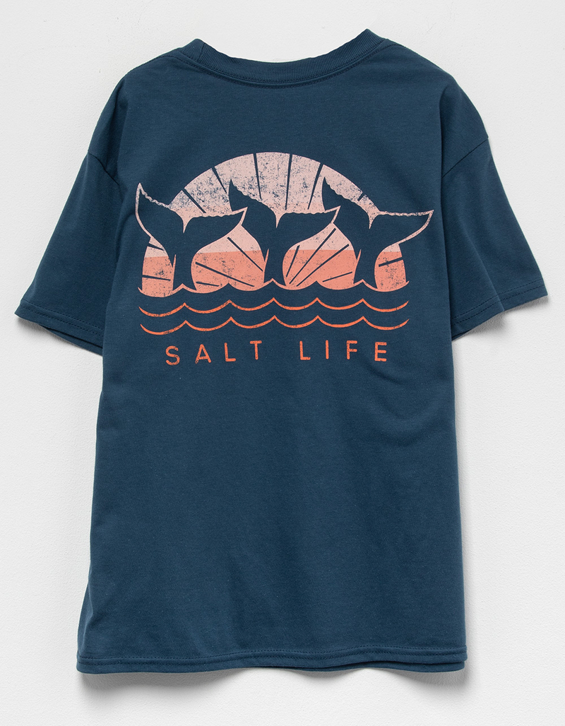 SALT LIFE Sunset Whales Girls Tee - NAVY | Tillys
