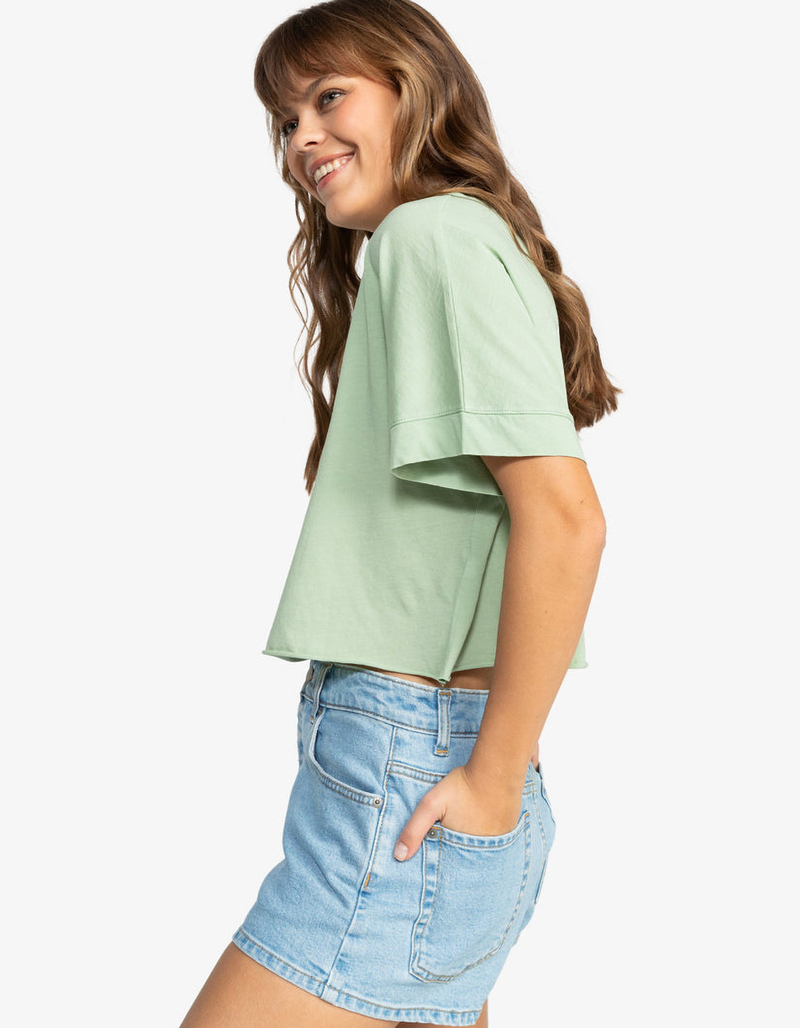 ROXY Feel Free Crop Boxy Womens Tee - SAGE | Tillys