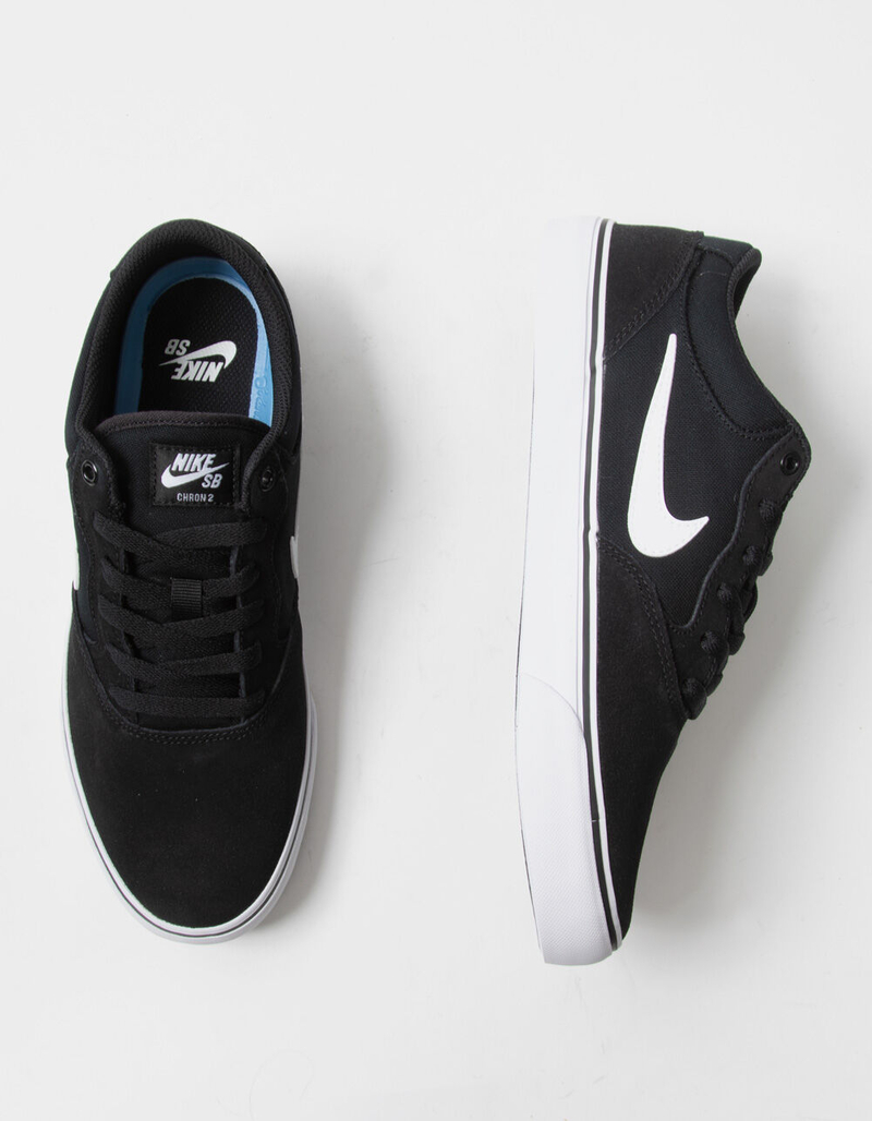 NIKE SB Chron 2 Skate Shoes - BLKWH | Tillys