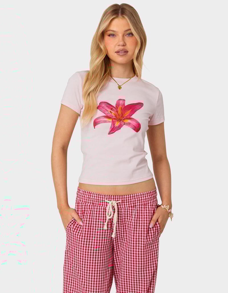 EDIKTED Daylily Tee - LIGHT PINK | Tillys
