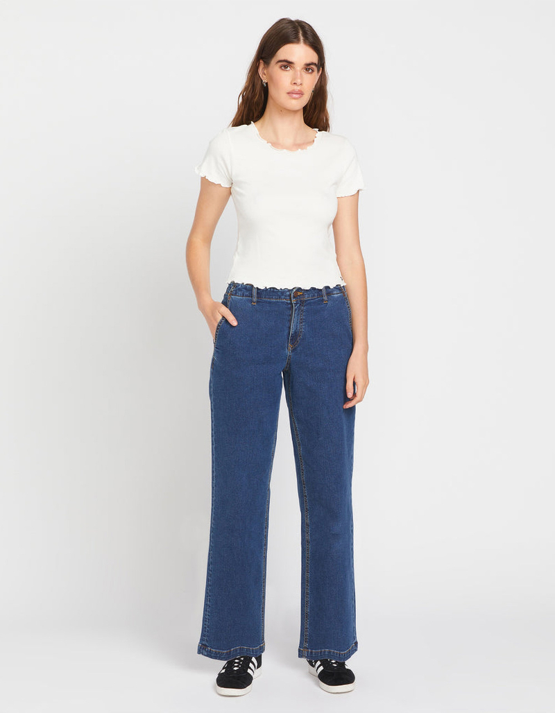 VOLCOM 1991 Stoned Womens Low Rise Jeans - MEDIUM INDIGO | Tillys