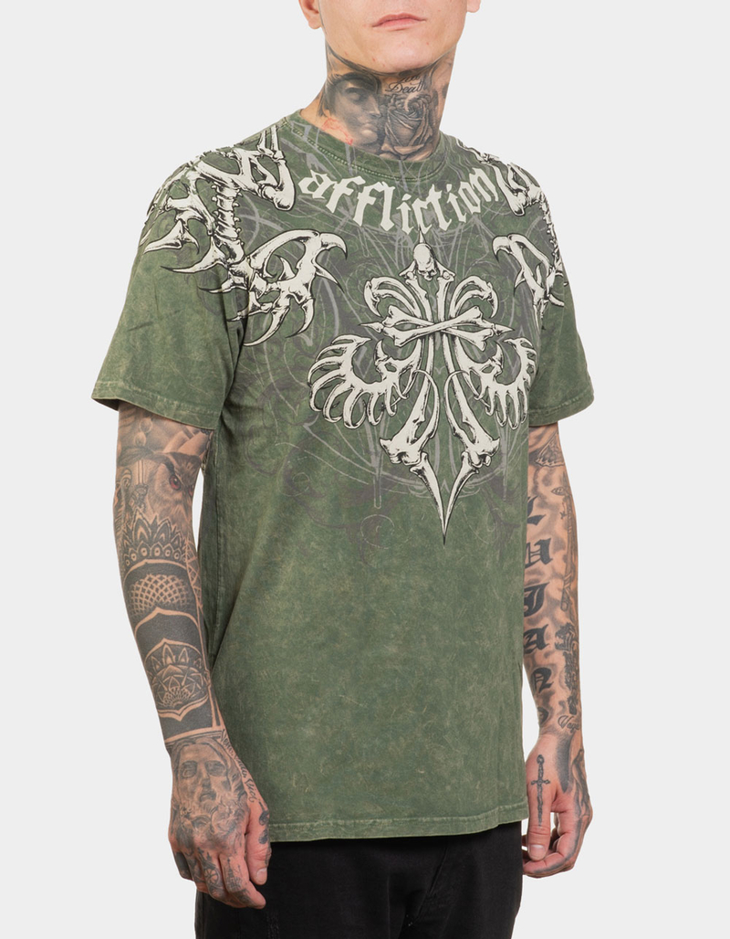 AFFLICTION Skeleton Mens Tee - OLIVE - XXL | Tillys