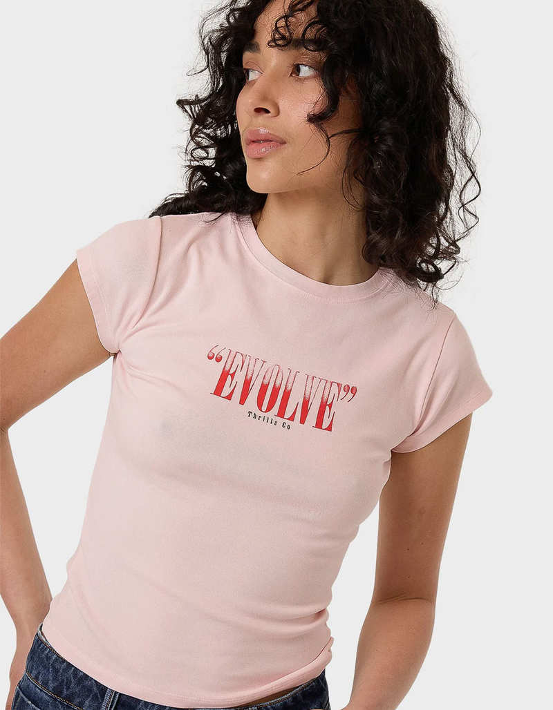 THRILLS Highly Evolved Club Womens Fitted Tee - LIGHT PINK - XS | Tillys