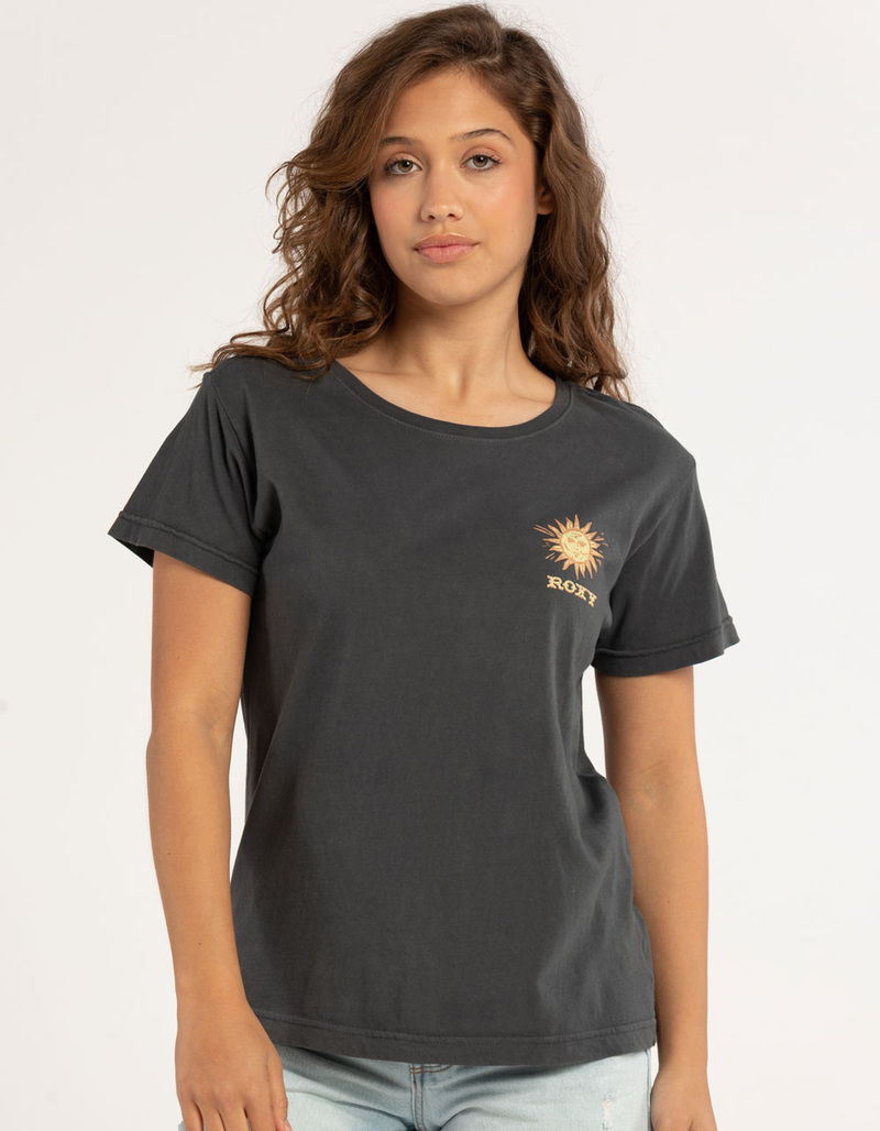 ROXY The Sun Card Womens Boyfriend Tee - WASHED BLACK | Tillys