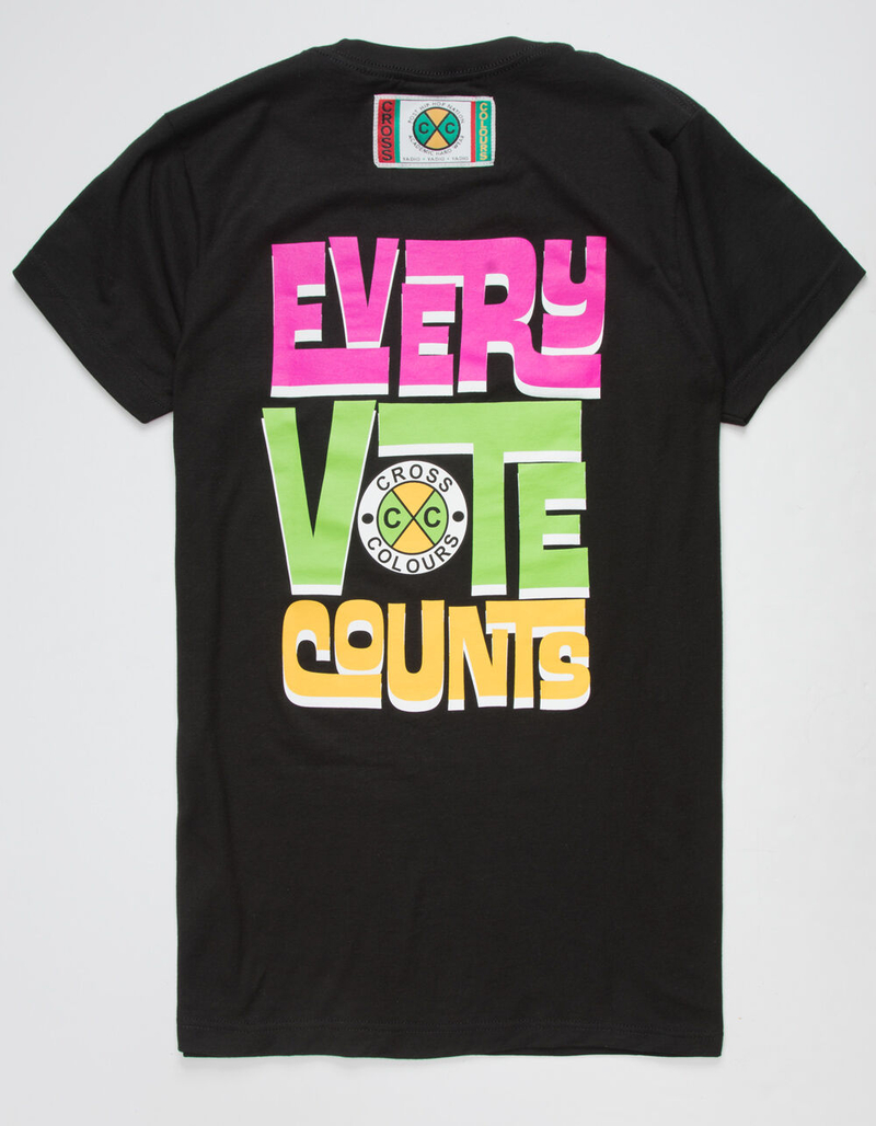 CROSS COLOURS Every Vote Counts Mens T-Shirt - BLACK - XXL | Tillys