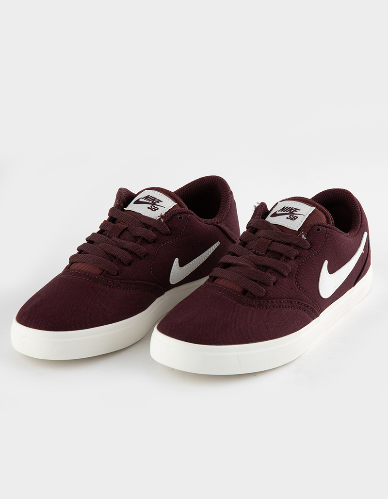 NIKE SB Check Canvas Kids Shoes - BURGUNDY - 3 | Tillys
