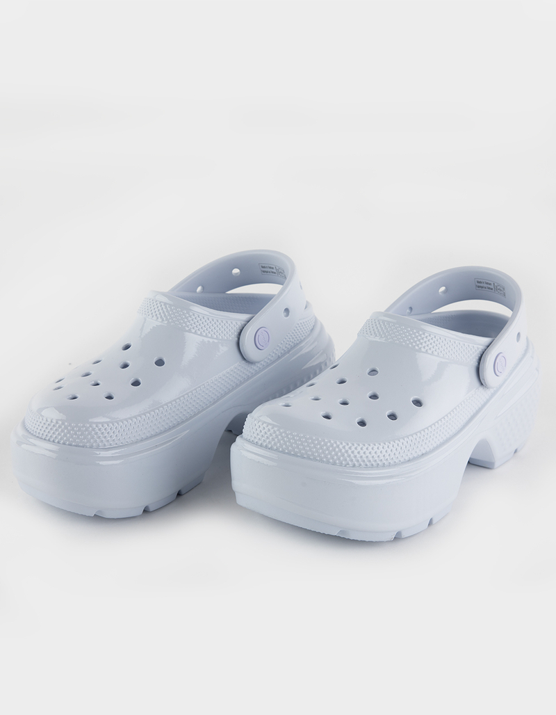 CROCS Stomp High Shine Womens Clogs - BLUE | Tillys