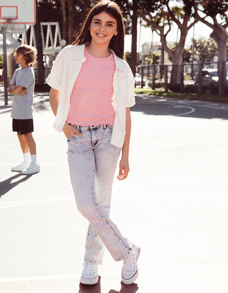 RSQ Girls Low Rise Flare Jeans - LIGHT WASH | Tillys