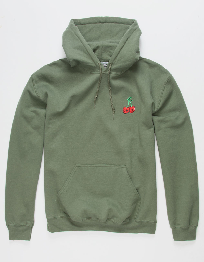 RIOT SOCIETY Cherry Skull Mens Hoodie - MILITARY | Tillys