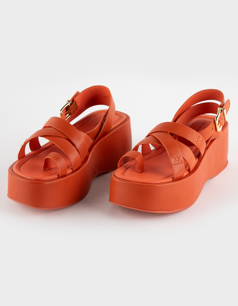 FREE PEOPLE Hazel Flatform Womens Sandals - ORANGE - 8.5 | Tillys