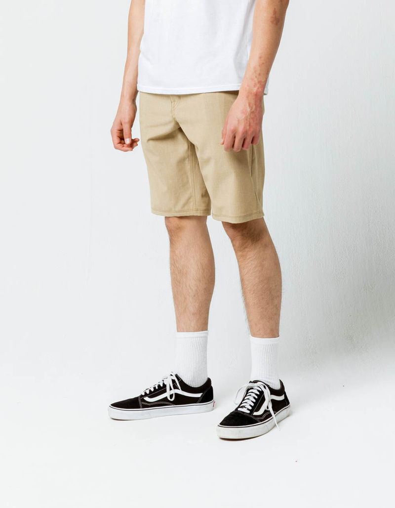 VOLCOM Frickin' Surf N' Turf Static Dark Khaki Mens Hybrid Shorts ...