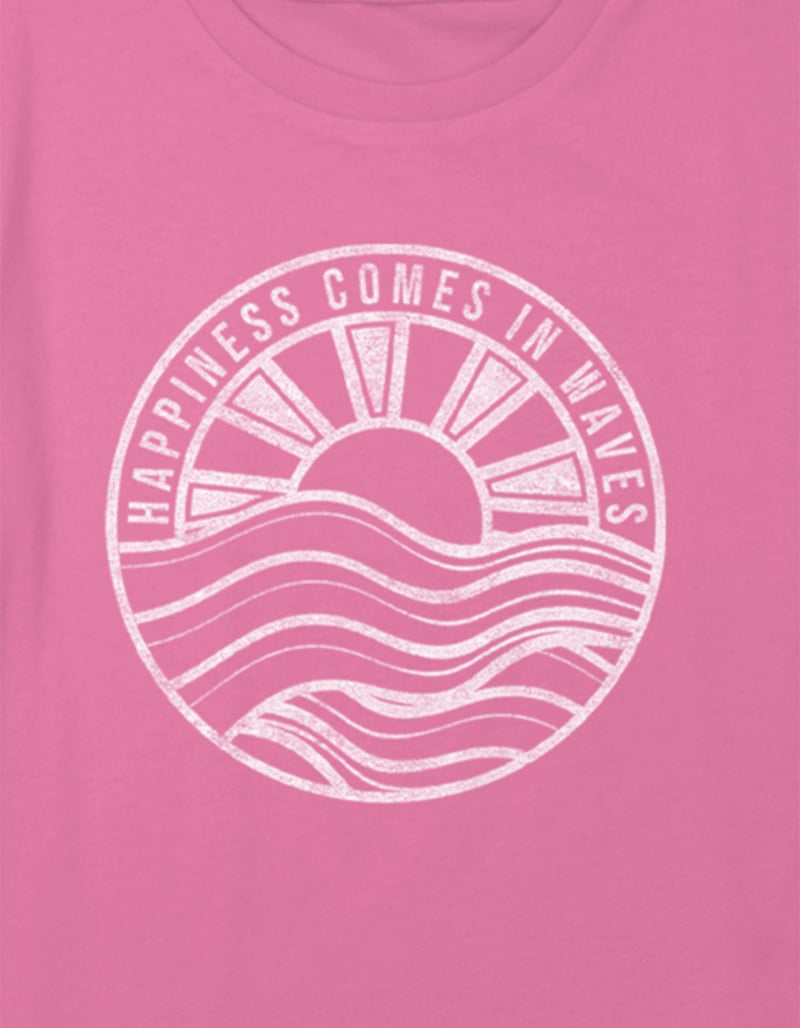 HAPPINESS Waves Girls Crop Tee - PINK | Tillys