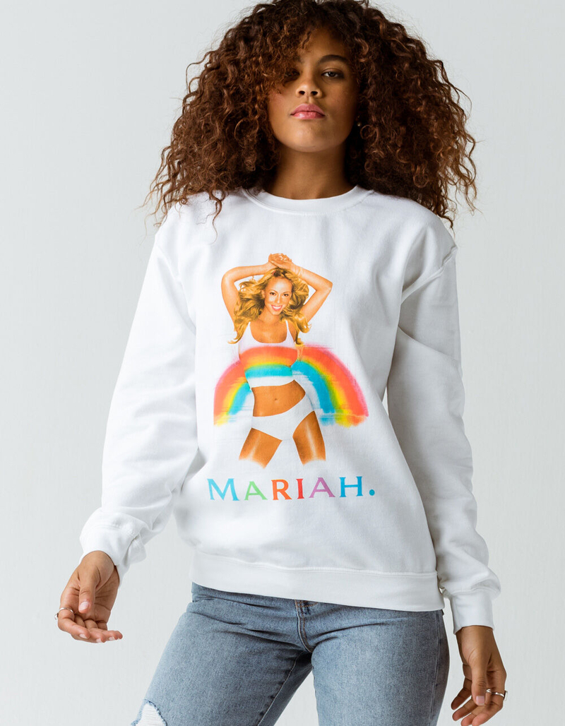 WEST OF MELROSE Mariah Carey Womens Crew Sweatshirt - WHITE - XXL | Tillys