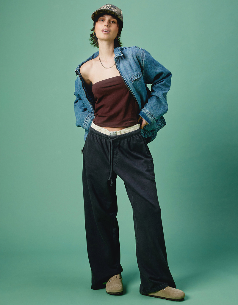 BDG Urban Outfitters Boxer Wide Leg Womens Joggers - WASHED BLACK | Tillys