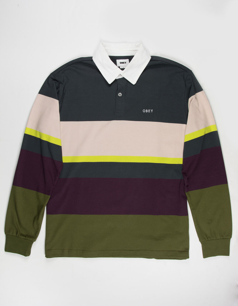 OBEY Benny Mens Navy & Olive Polo Shirt - NAVY/OLIVE - XL | Tillys