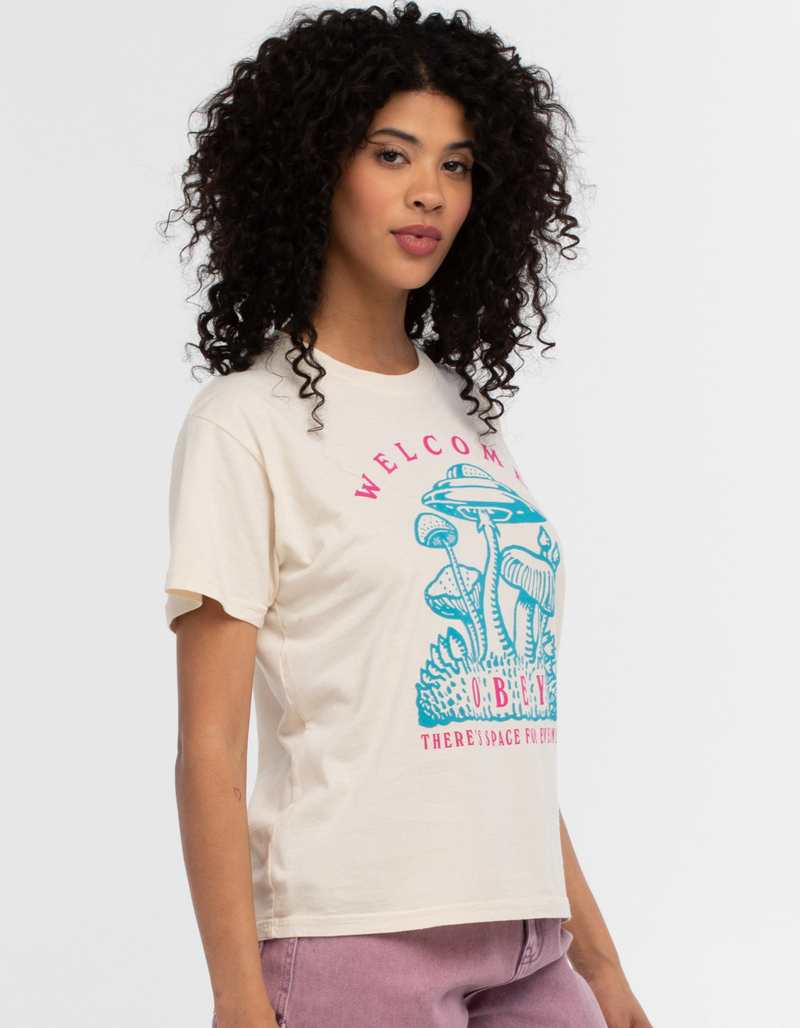 OBEY Space For Everyone Womens Tee - OFF WHITE - XS | Tillys