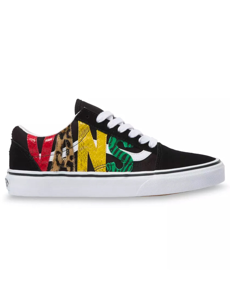 VANS Multi Animal Old Skool Womens Shoes - RASTA/BLACK - 9 | Tillys