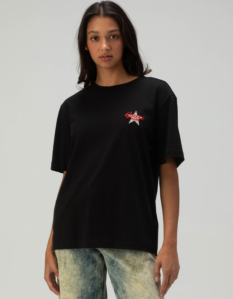 GUESS Star Logo Womens Oversized Tee - BLACK | Tillys