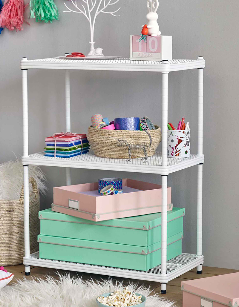 DESIGN IDEAS MeshWorks 3-Tier Shelving Unit - WHITE - ONE SIZE | Tillys