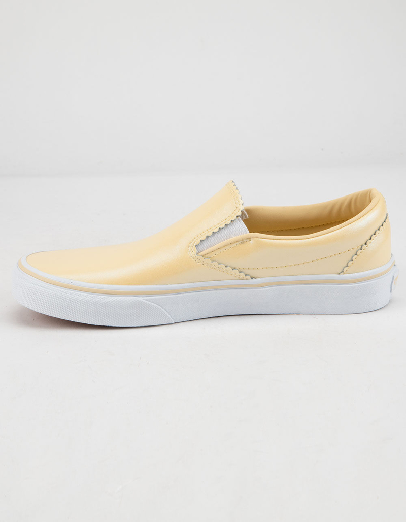 VANS Pearl Suede Classic Slip-On Gold & True White Womens Shoes - GOLD ...