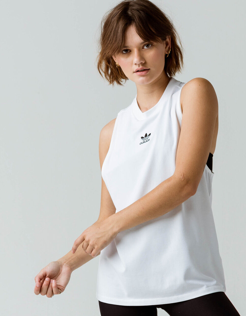 ADIDAS Adicolor Classics Loose Womens Muscle Tank - WHITE | Tillys